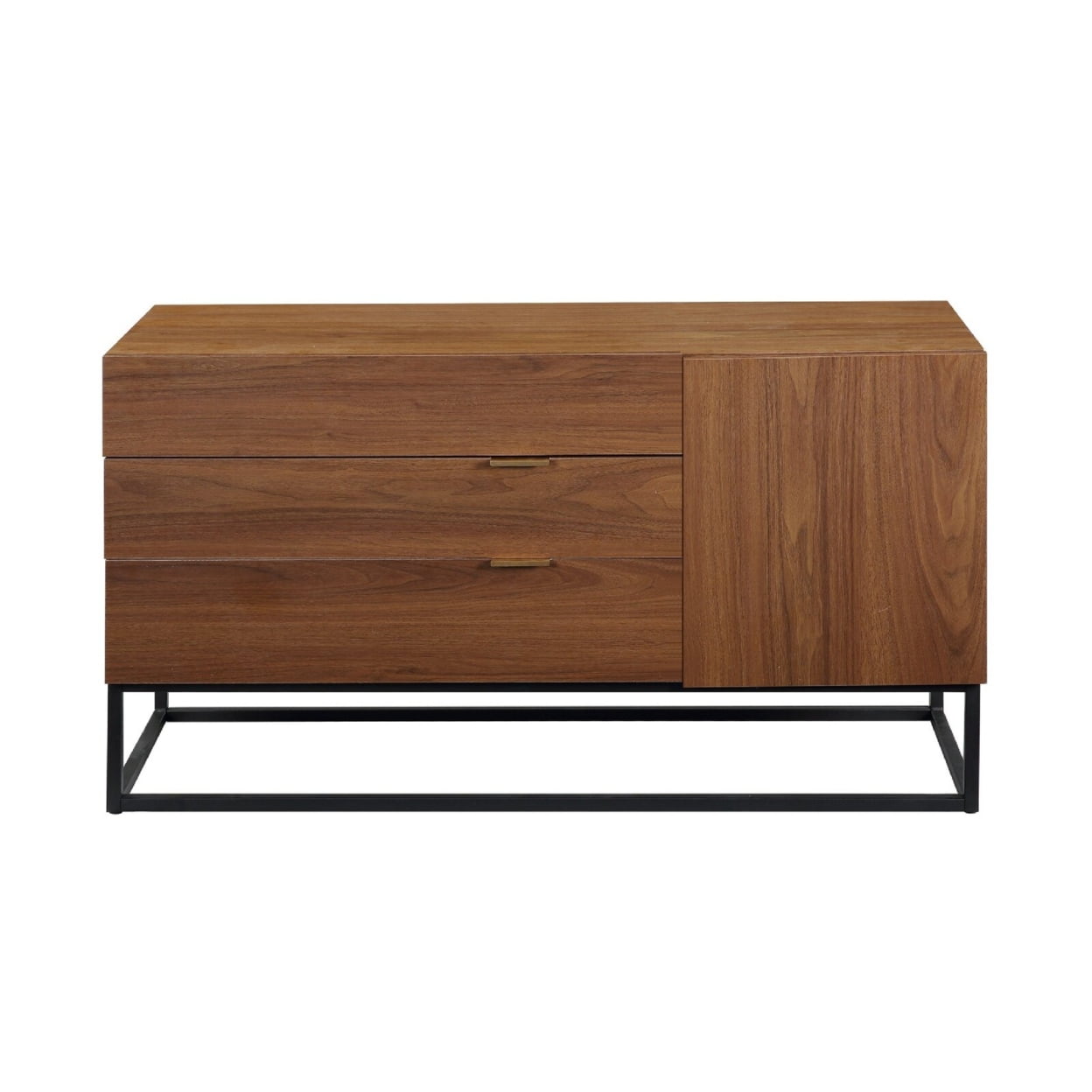 Lyla 47 Inch Wood Console Sideboard Table, 3 Drawer, Cabinet, Brown ...