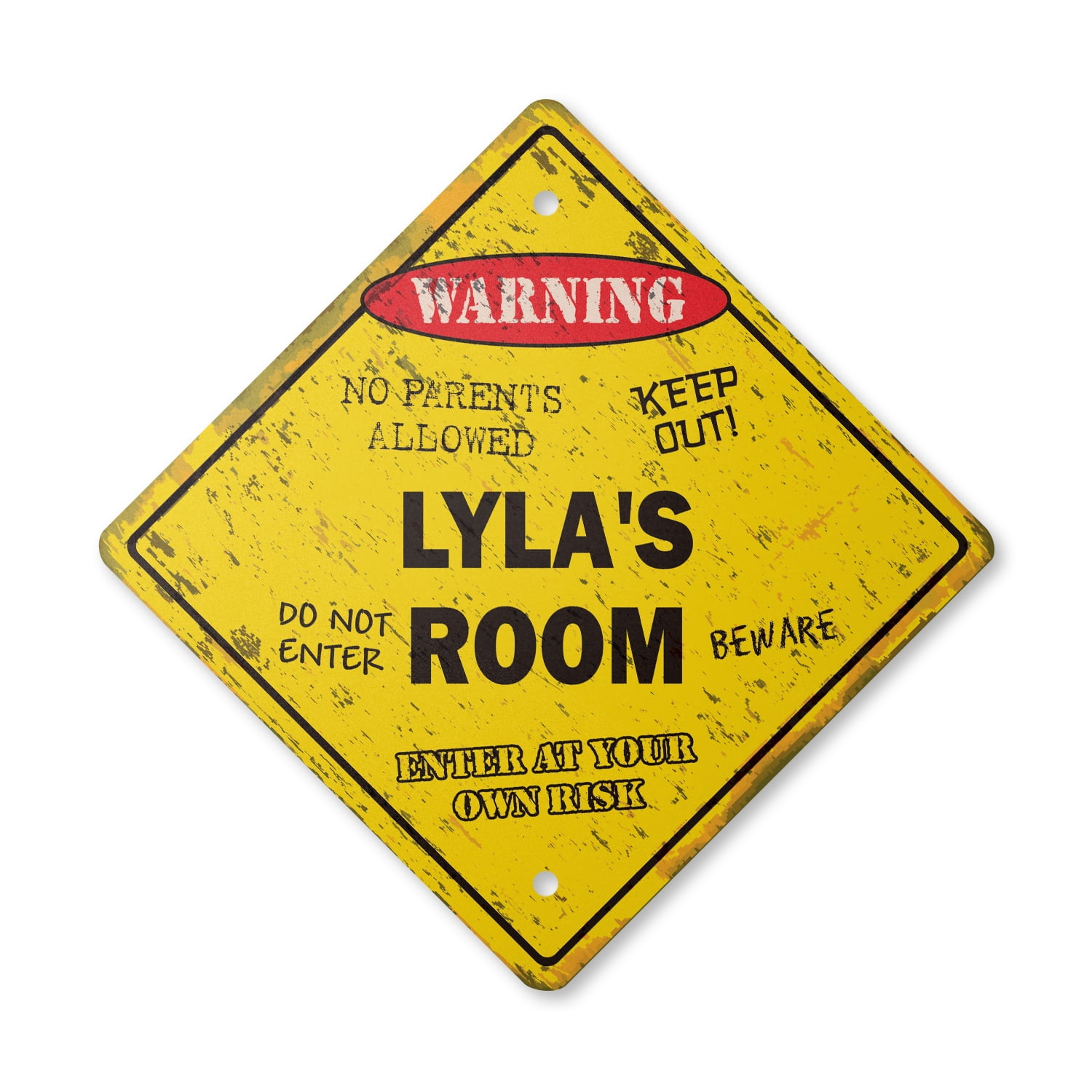 Lyla's Room Sign Vintage Crossing Zone Xing | Indoor/Outdoor Plastic ...