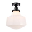 Lawrence 1 light chrome and white glass flush mount - Walmart.com