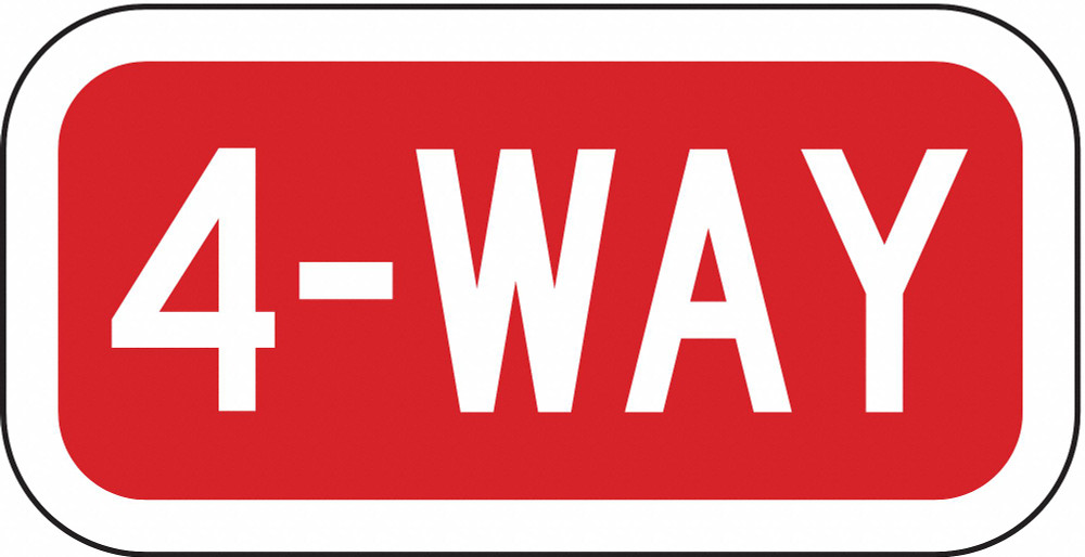 Lyle 4-Way Traffic Sign,6" x 12" R1-3-4-12DA R1-3-4-12DA ZO-G0223377 ...