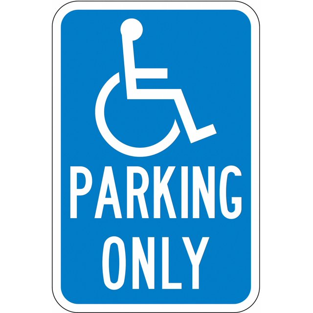 Lyle ADA Handicapped Parking Sign,18" x 12" HC-CA01-12HA - Walmart.com