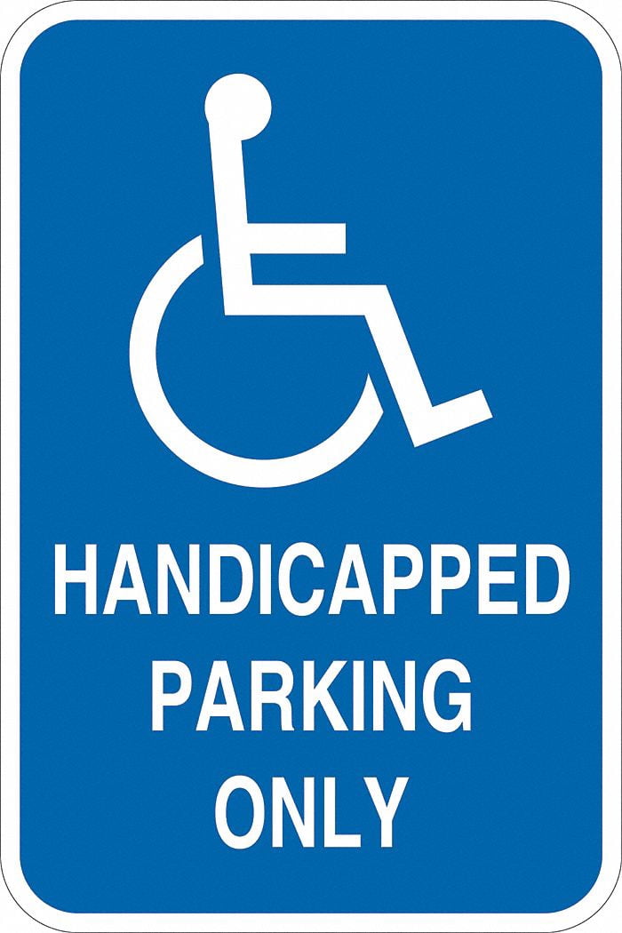 Lyle ADA Handicapped Parking Sign,18" x 12" T1-1134-EG_12x18 - Walmart.com