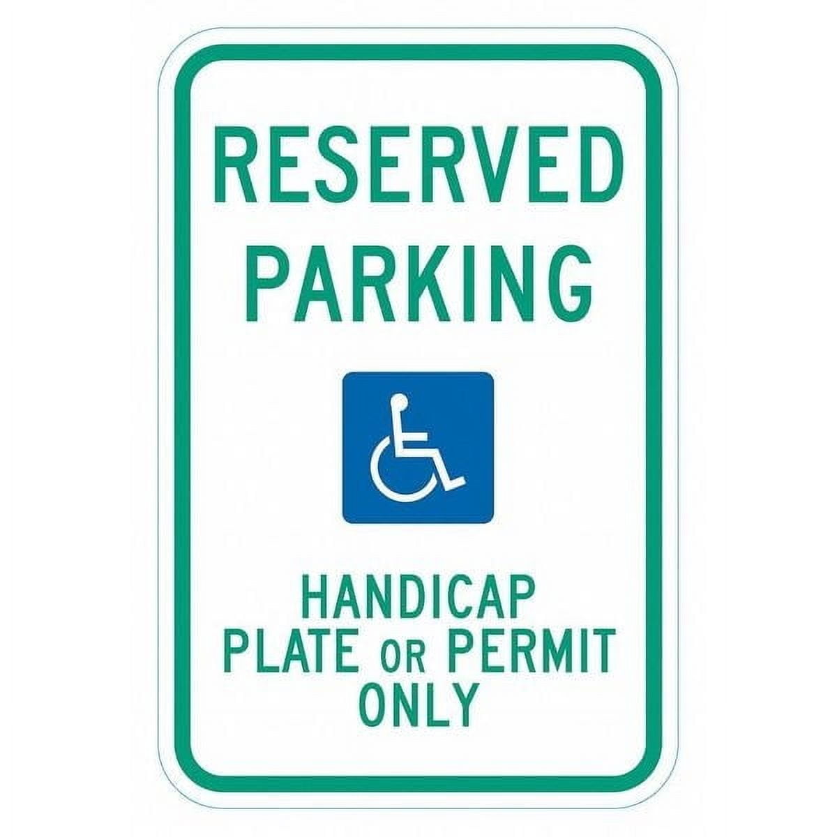 Lyle ADA Handicapped Parking Sign,18" x 12" T1-6248-HI_12x18 - Walmart.com