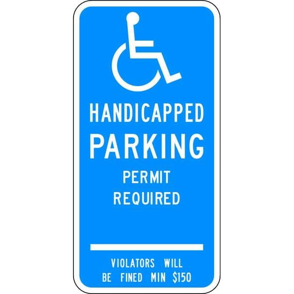 Lyle ADA Handicapped Parking Sign,24" x 12" HC-CT01S-12HA - Walmart ...