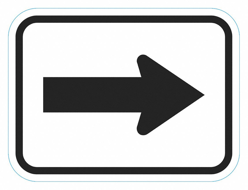 Lyle ARROW Traffic Sign,9" x 12" T1-6278-HI_12x9 T1-6278-HI_12x9 ZO ...