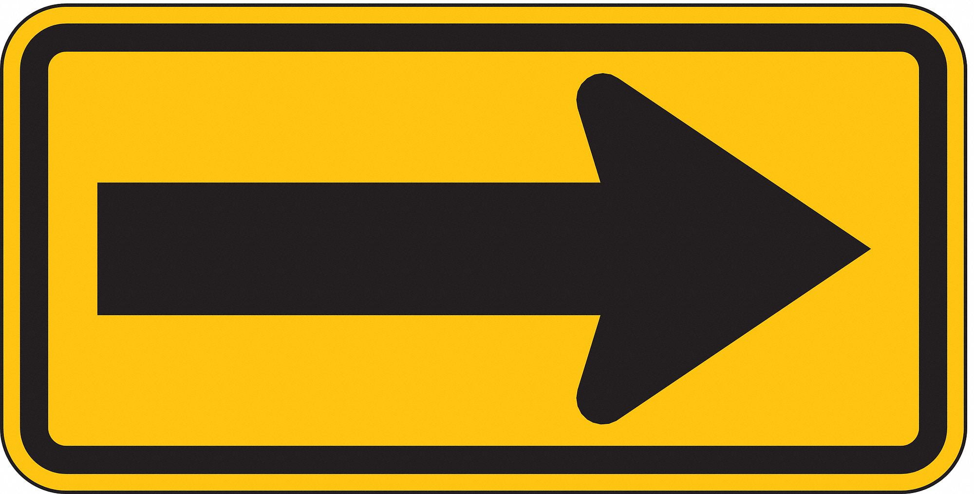 Lyle Arrow Traffic Sign,12" x 24" W1-6-24HA - Walmart.com