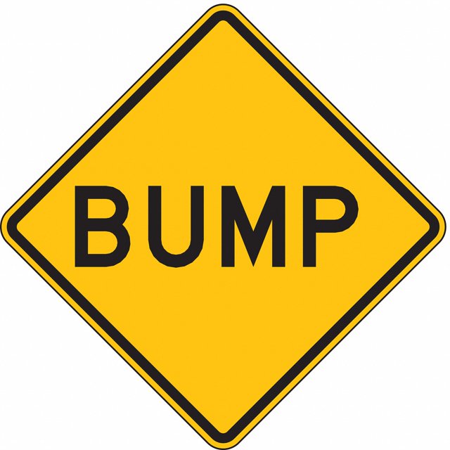 Lyle Bump Traffic Sign,24" x 24" W8-1-24HA - Walmart.com