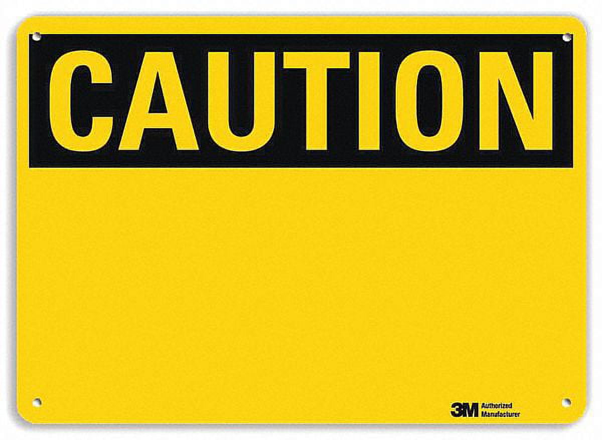 Lyle Caution Sign Blank,10inx14in,Aluminum U4-1037-NA_14x10 - Walmart.com
