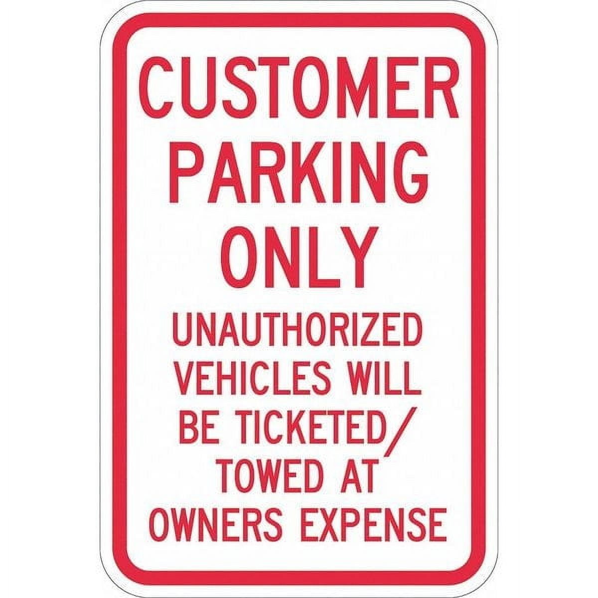 Lyle Customer Parking Sign,18" x 12" T1-1178-EG_12x18 - Walmart.com