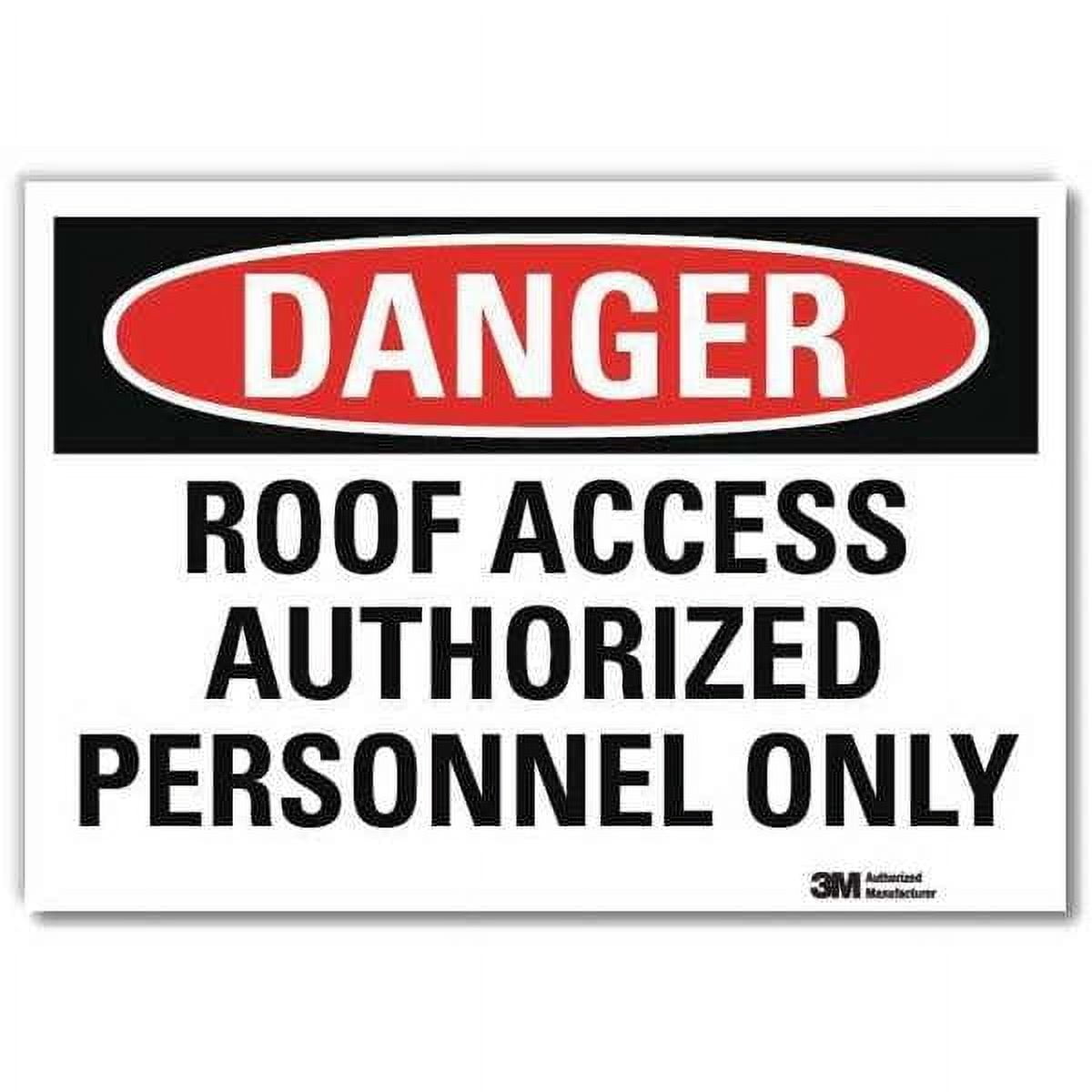 Lyle Danger Sign,5inx7in,Reflective Sheeting U3-1958-RD_7X5 - Walmart.com