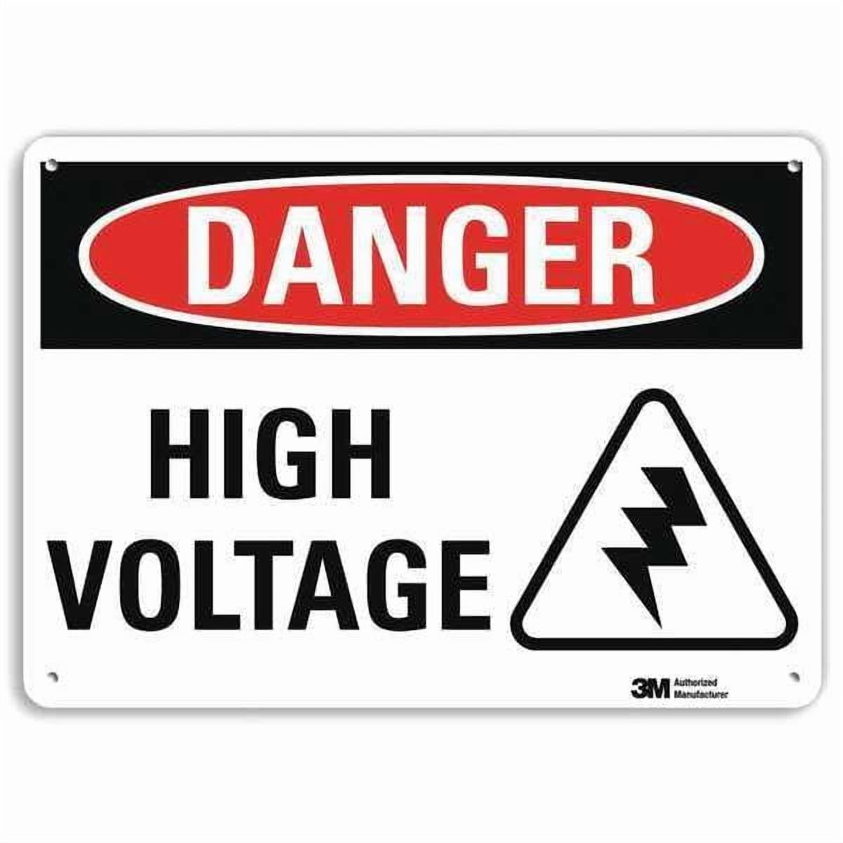 Lyle Plastic Danger Sign,4 Holes,10"x7", U1-1065-NP_10X7 U1-1065-NP ...
