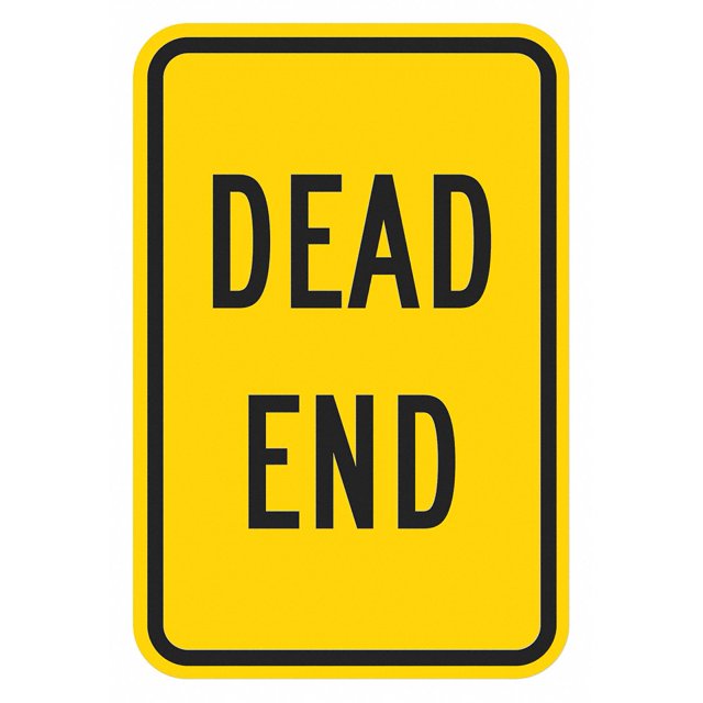 Lyle Dead End Traffic Sign,18" x 12" T1-5322-HI_12x18 - Walmart.com
