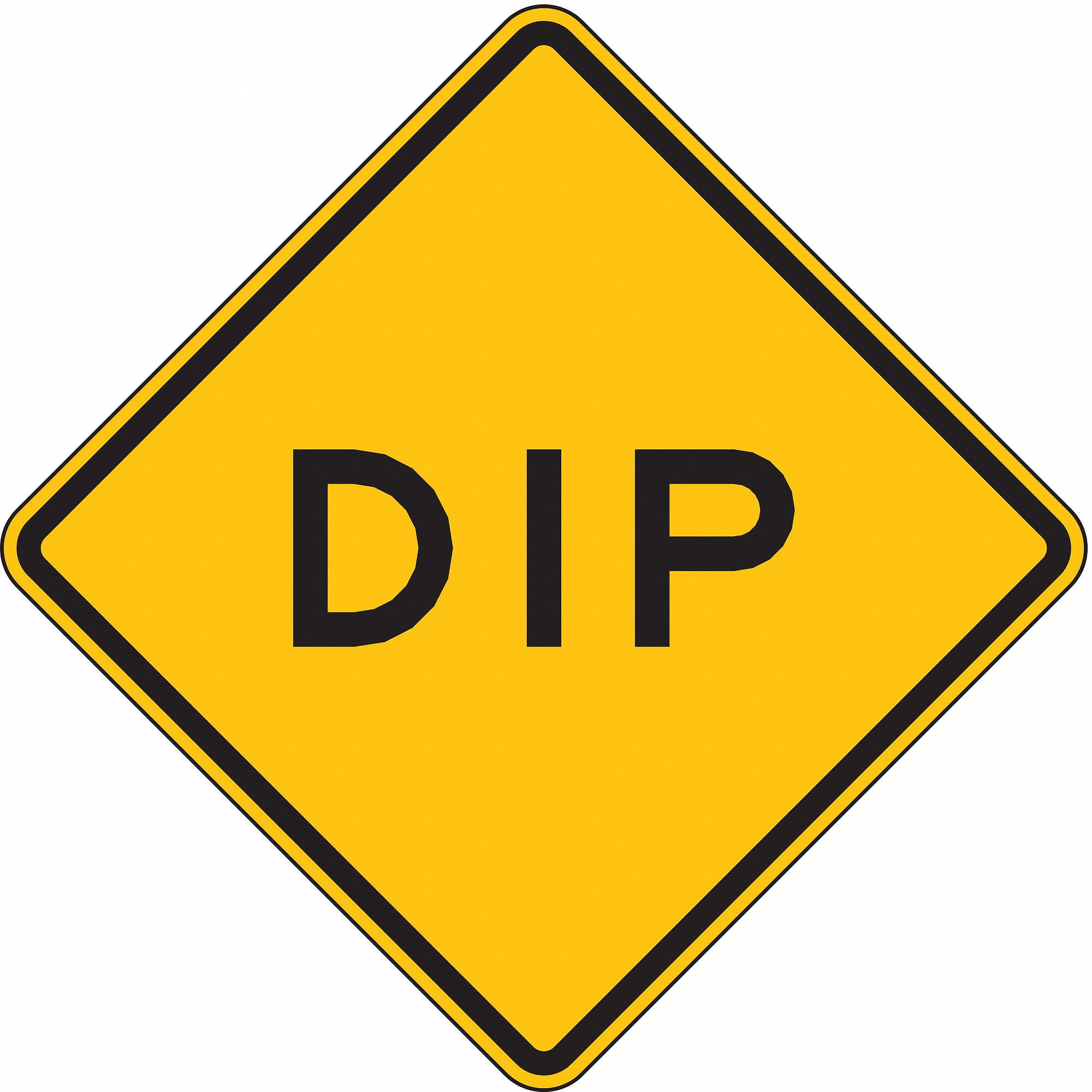 Lyle Dip Traffic Sign,12" x 12" W8-2-12HA - Walmart.com