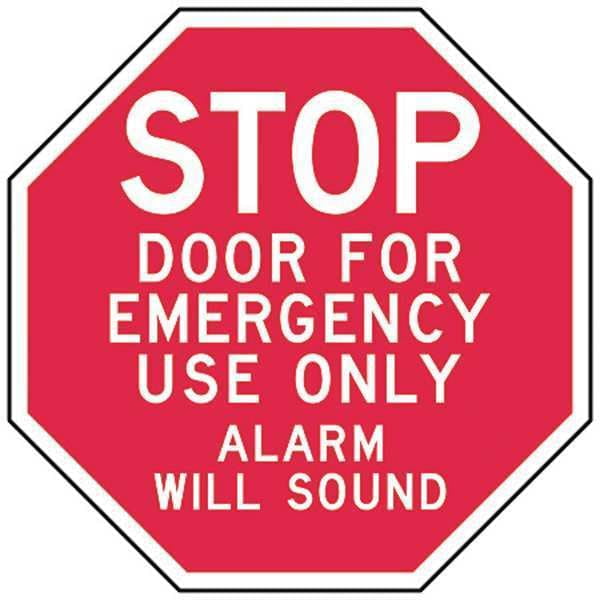 Lyle Door Instruction Stop Sign,12x12in,Alum ST-017-12HA - Walmart.com