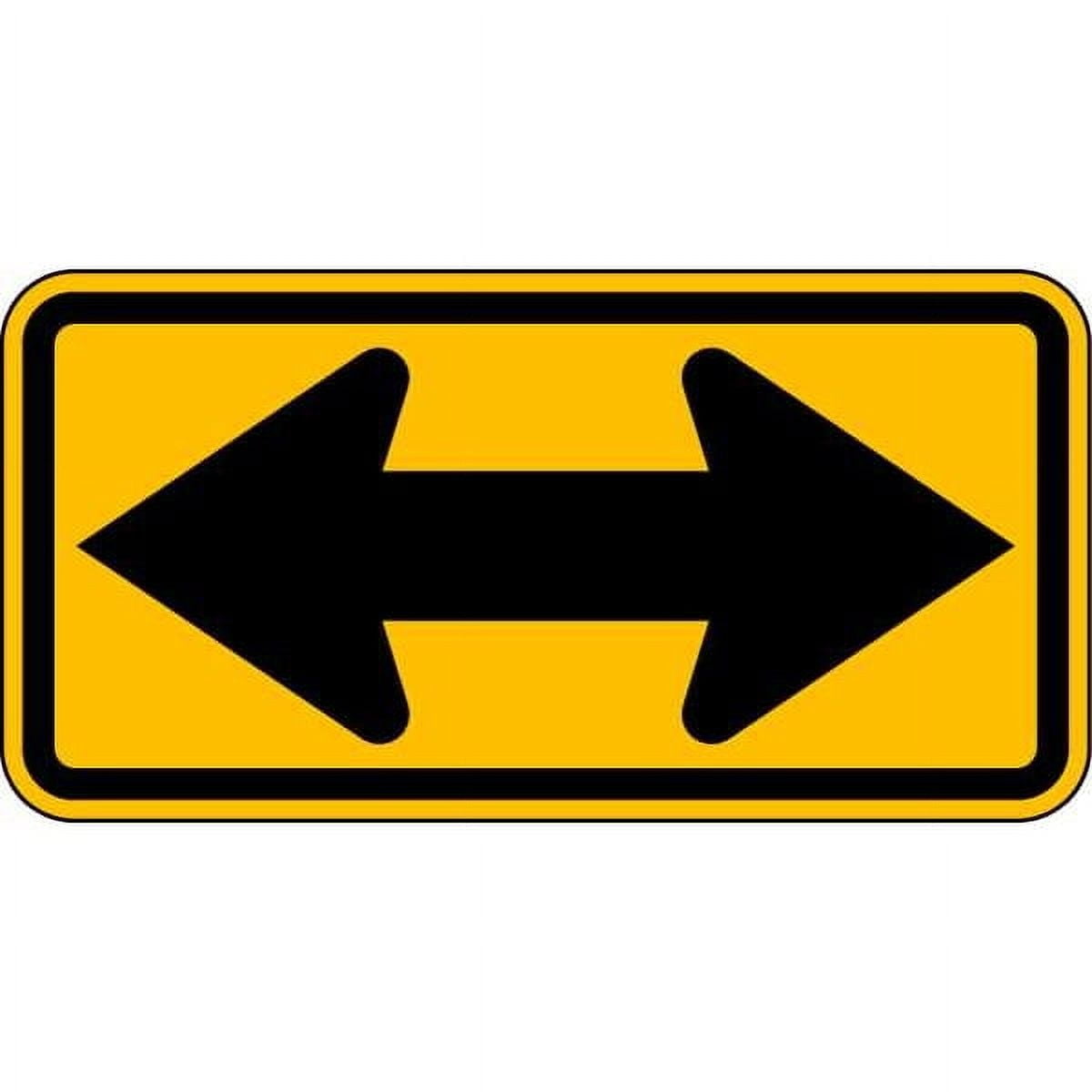Lyle Double Arrow Traffic Sign,12" x 24" W1-7-24HA - Walmart.com