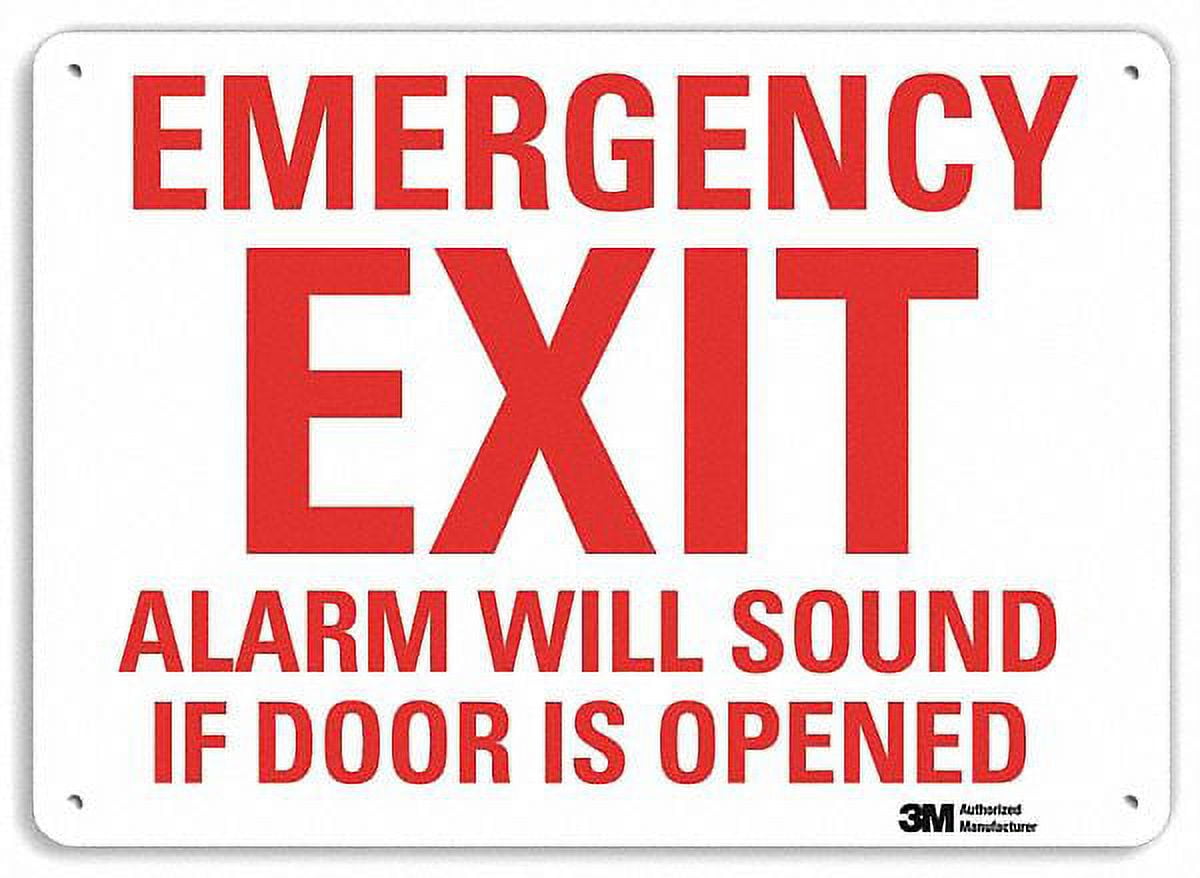 Lyle Emergency Sign,7 in x 10 in,Aluminum U7-1078-NA_10x7 - Walmart.com