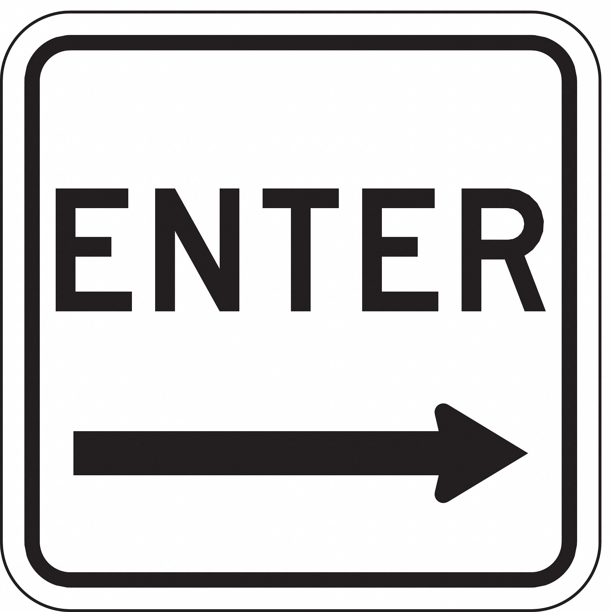 Lyle Enter Sign For Parking Lots,18" x 18" LR7-64R-18HA - Walmart.com