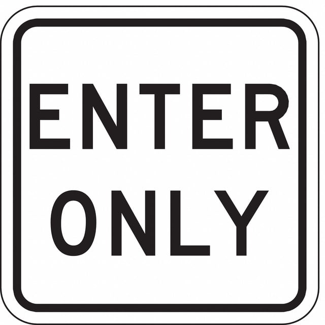 Lyle Enter Sign For Parking Lots,18" x 18" LR7-67-18HA - Walmart.com