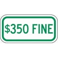 Lyle Fine Parking Sign,6" x 12" HCP-004-12HA - Walmart.com