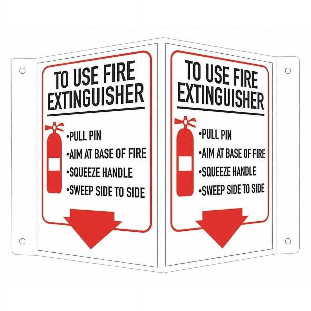 Lyle Fire Extinguisher Sign,6x7 1/2in,Alumin LCVB-0010-RA_4x6 - Walmart.com