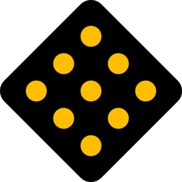 Lyle Hazard Marker Traffic Sign,18" x 18" OM1-2-18HA - Walmart.com