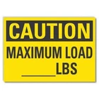 Lyle Lcu3-0276-Rd_10X7 Caution, Maximum Load _Lbs., 10 In W X 7 In H ...