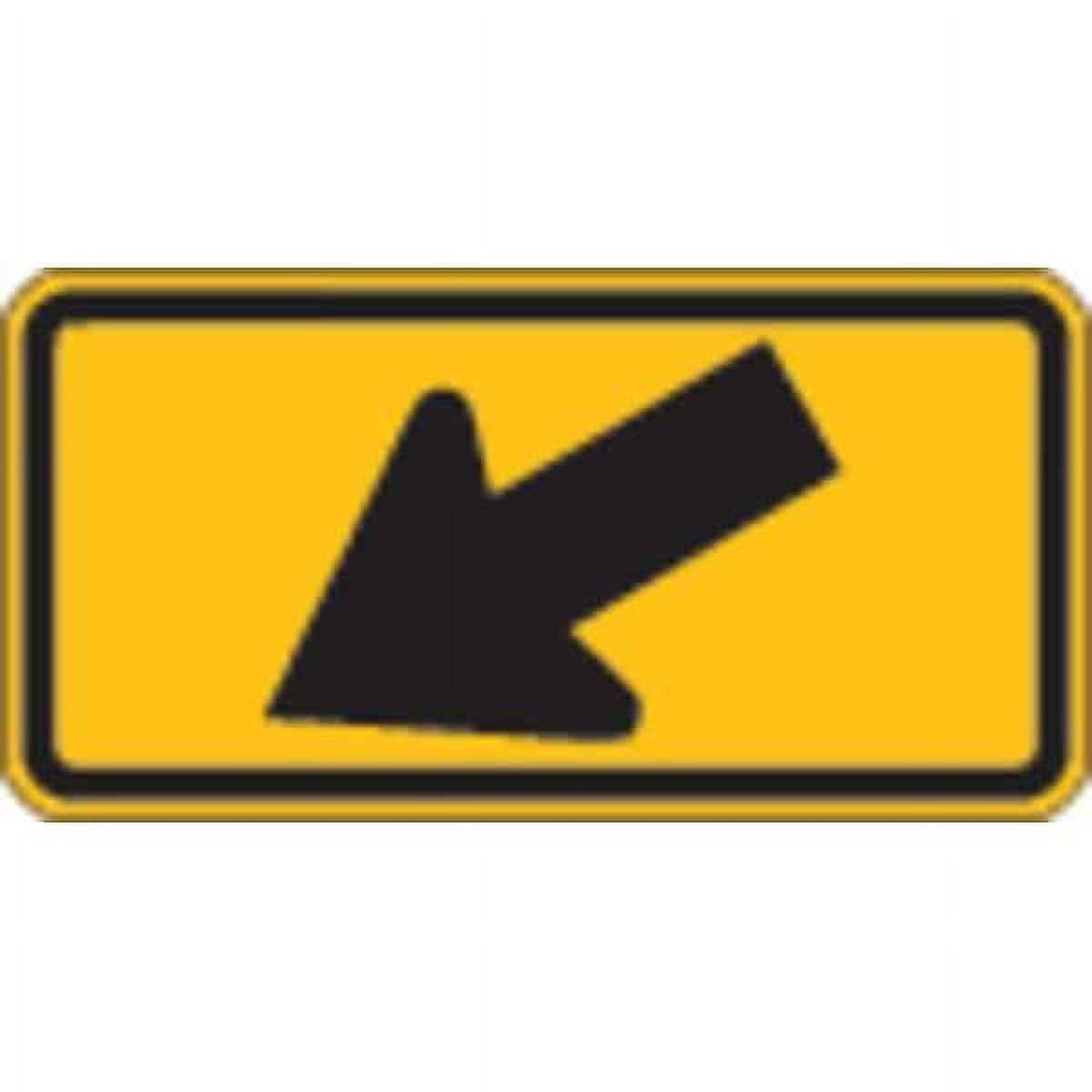 Lyle Left Downward Arrow Traffic Sign,12"x24" W16-7PL-24HA - Walmart.com