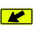 Lyle Left Downward Arrow Traffic Sign,24"x12" W16-7PL-24DA - Walmart.com