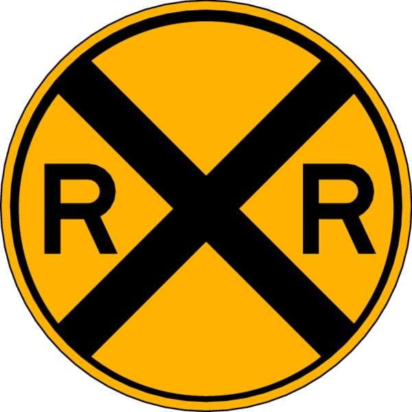 Lyle RXR Traffic Sign,30x30,12" Dia. W10-1-30HA - Walmart.com