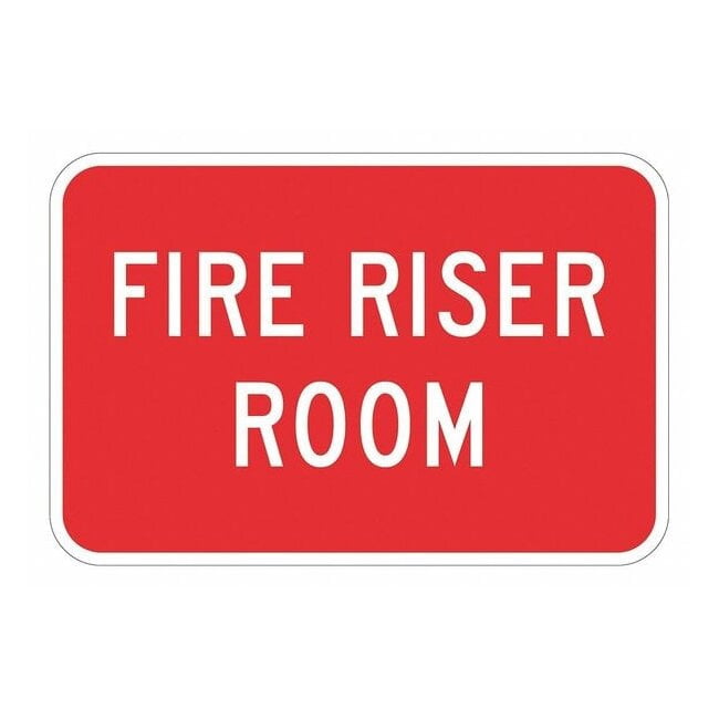 Lyle Reflective Fire Riser Sign,12x18in,Alum T1-1832-DG_18x12 - Walmart ...