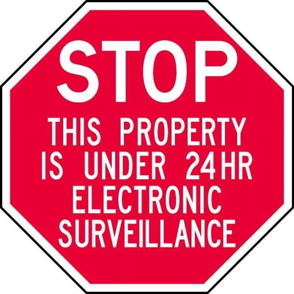 Lyle Rflct Surveillnce Stop Sign,12x12in,Alum ST-030-12HA - Walmart.com