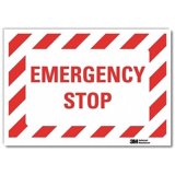 Lyle Rflctv Emergency Stop Label,5x7in,Alum U7-1154-RD_7X5 - Walmart.com