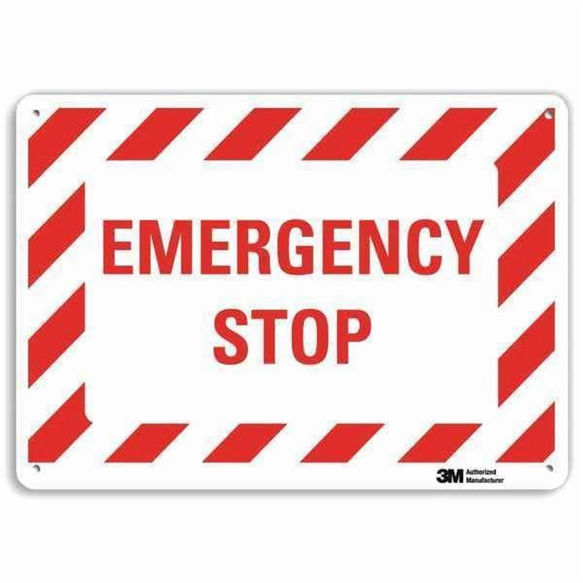 Lyle Rflctv Emergency Stop Sign,7x10in,Alum U7-1154-RA_10X7 - Walmart.com