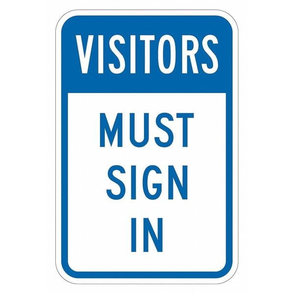 Lyle Rflctv Visitors Sign,18x12in,Aluminum T1-6113-EG_12x18 - Walmart.com