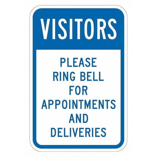 Lyle Rflctv Visitors Sign,18x12in,Aluminum T1-6125-EG_12x18 - Walmart.com