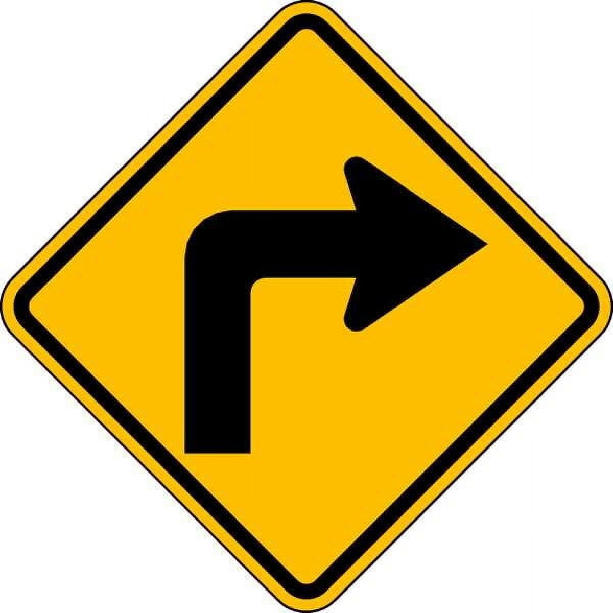 Lyle Right Turn Traffic Sign,24" x 24" W1-1R-24HA - Walmart.com