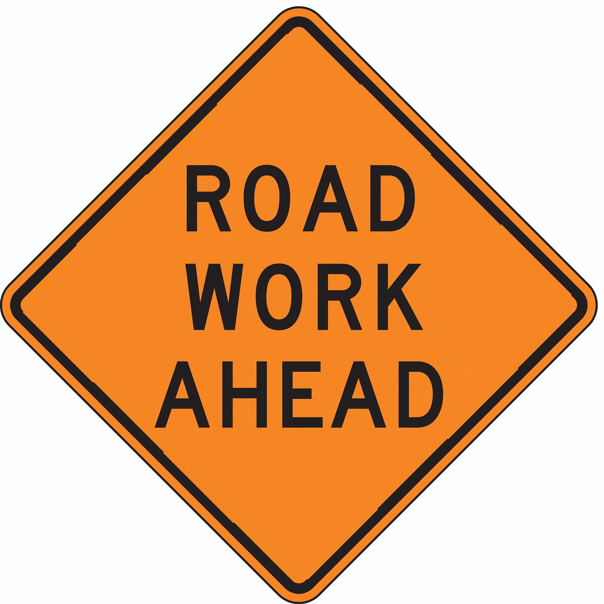 Lyle Road Work Ahead Traffic Sign,30" x 30" W20-1D-30HA - Walmart.com