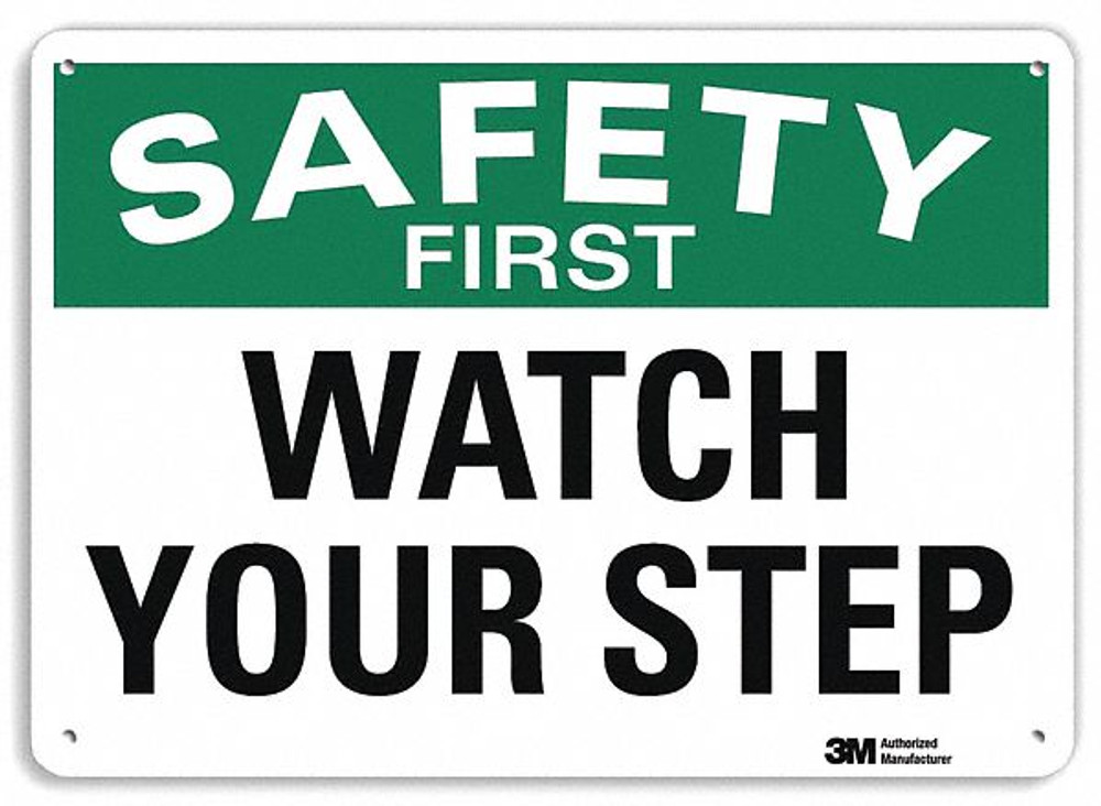 Lyle Safety First Sign,7 in x 10 in,Aluminum U7-1264-NA_10x7 U7-1264-NA ...