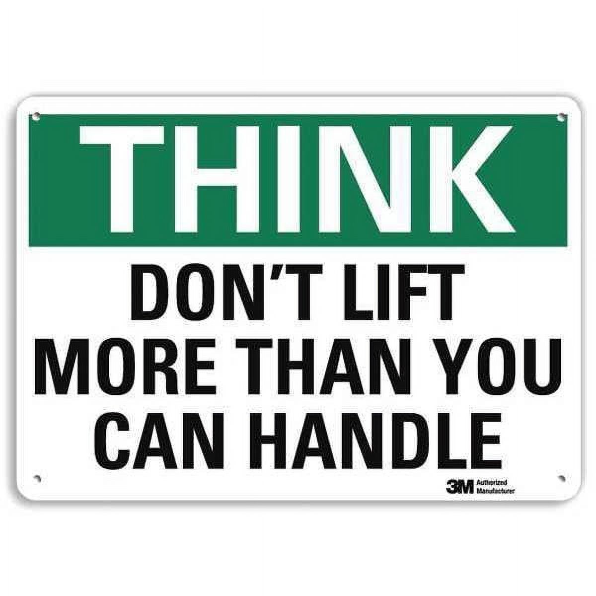 Lyle Safety Sign,7 inx10 in,Plastic U7-1293-NP_10X7 - Walmart.com