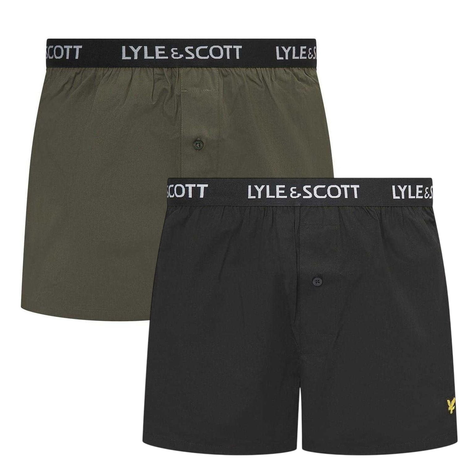 Lyle & Scott Mens Woven Boxer Shorts (Pack of 2) - Walmart.com