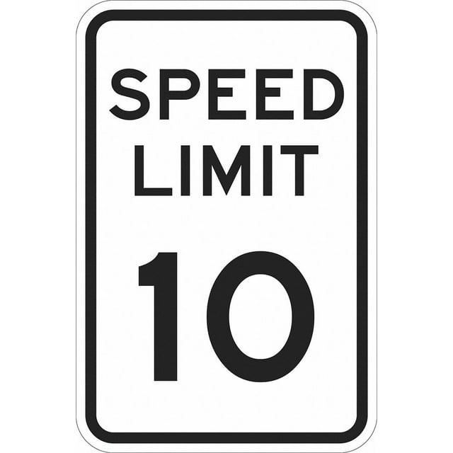 Lyle Speed Limit 10 Traffic Sign,18" x 12" T1-1010-DG_12x18 - Walmart.com