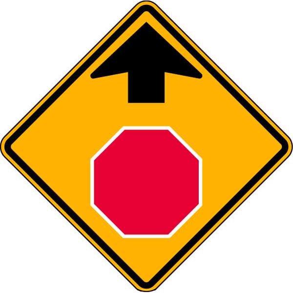 Lyle Stop Sign Ahead Traffic Sign,30" x 30" W3-1-30HA - Walmart.com