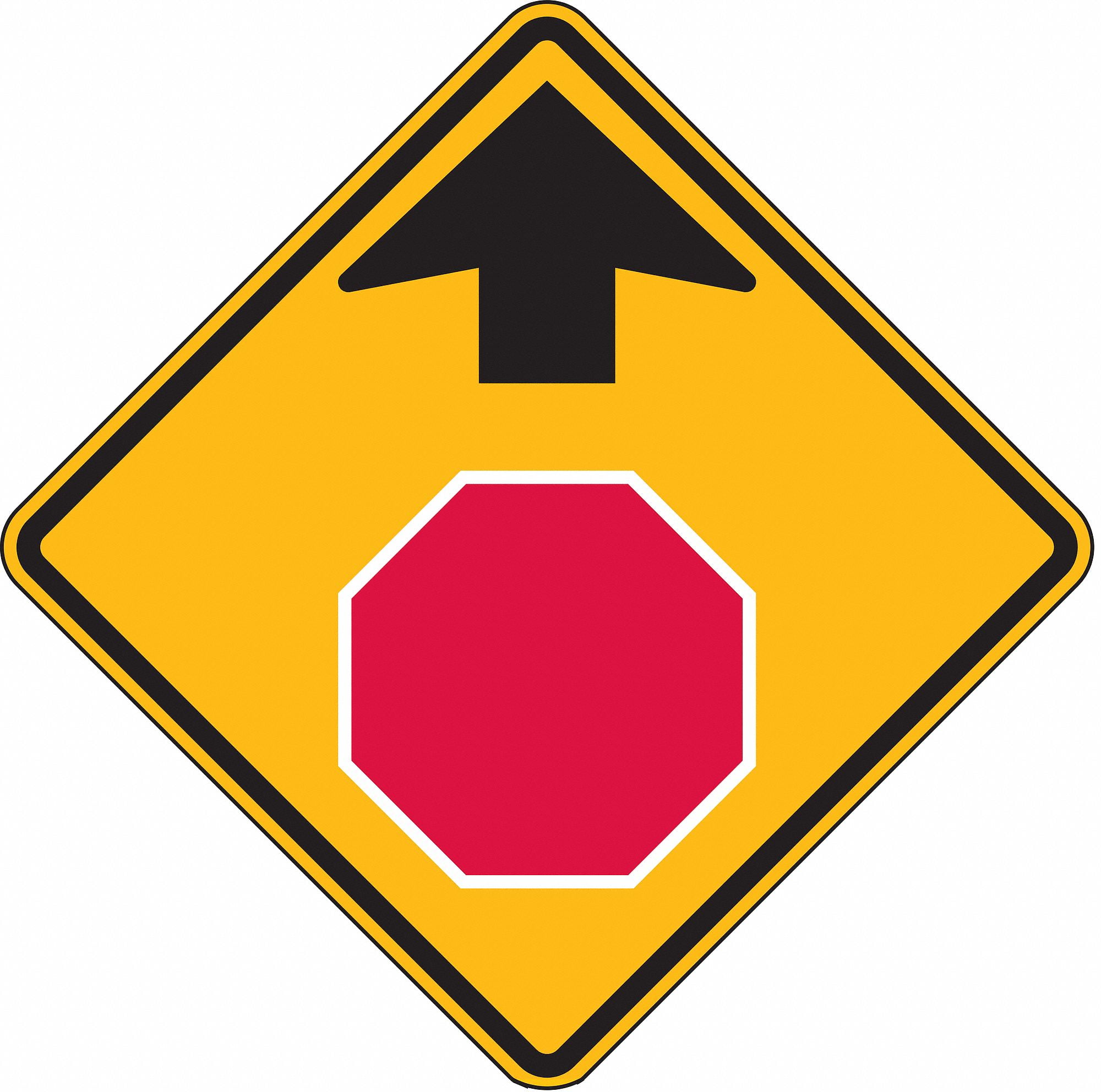 Lyle Stop Sign Ahead Traffic Sign,30" x 30" W3-1-30HA - Walmart.com