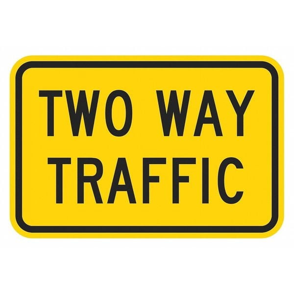 Lyle Two Way Traffic Traffic Sign,18" x 24" T1-6070-EG_24x18 - Walmart.com