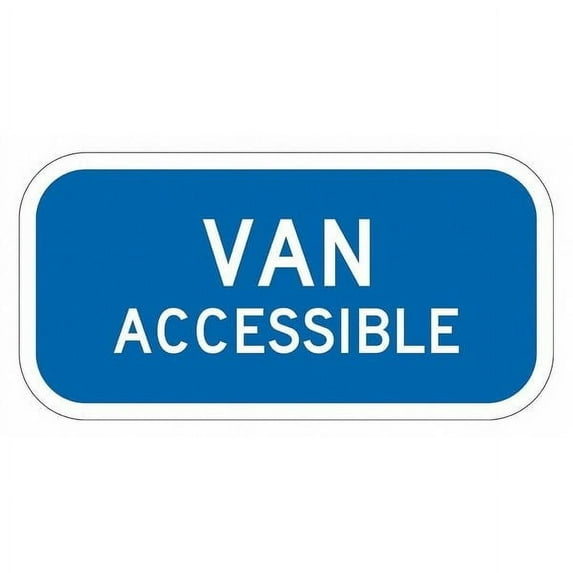 Lyle Van Accessible Parking Sign,6" x 12" T1-2810-DG_12x6 - Walmart.com