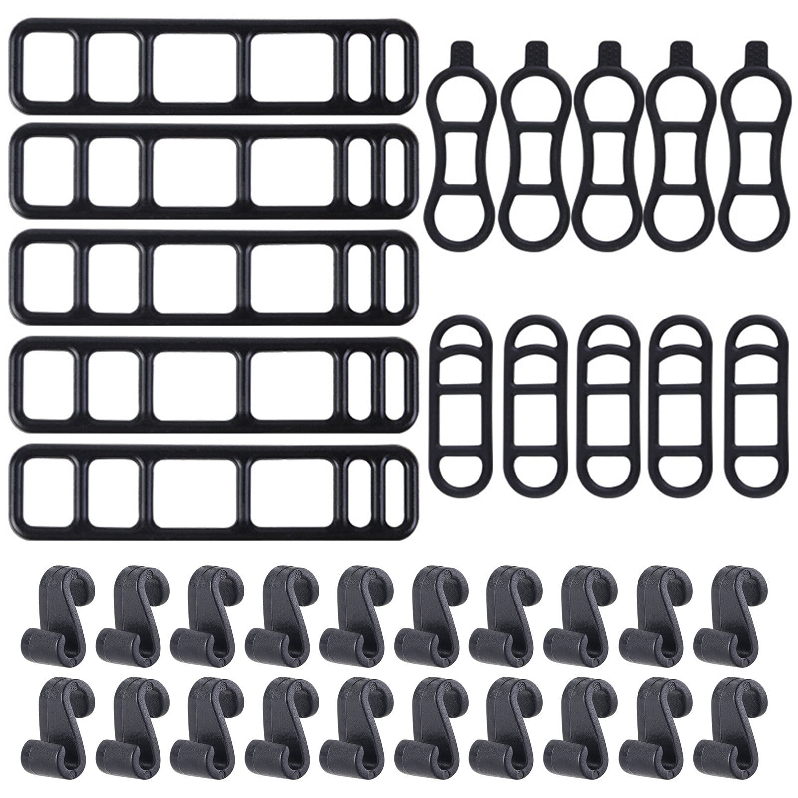 Lylong 35/40Pcs Bicycle Headlight Strap Kit Silicone Tail Light Mount ...