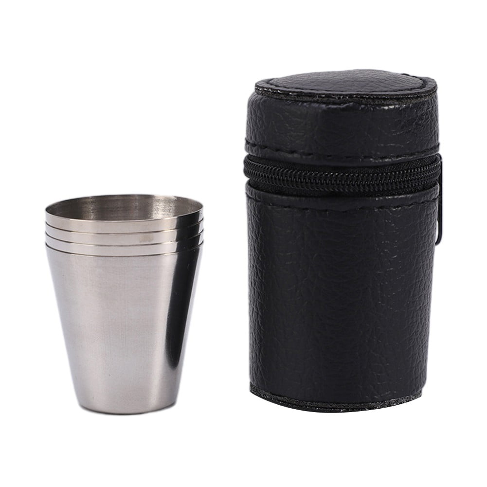 Lylong 4Pcs/Pack 30Ml Outdoor Practical Travel Stainless Steel Cups ...