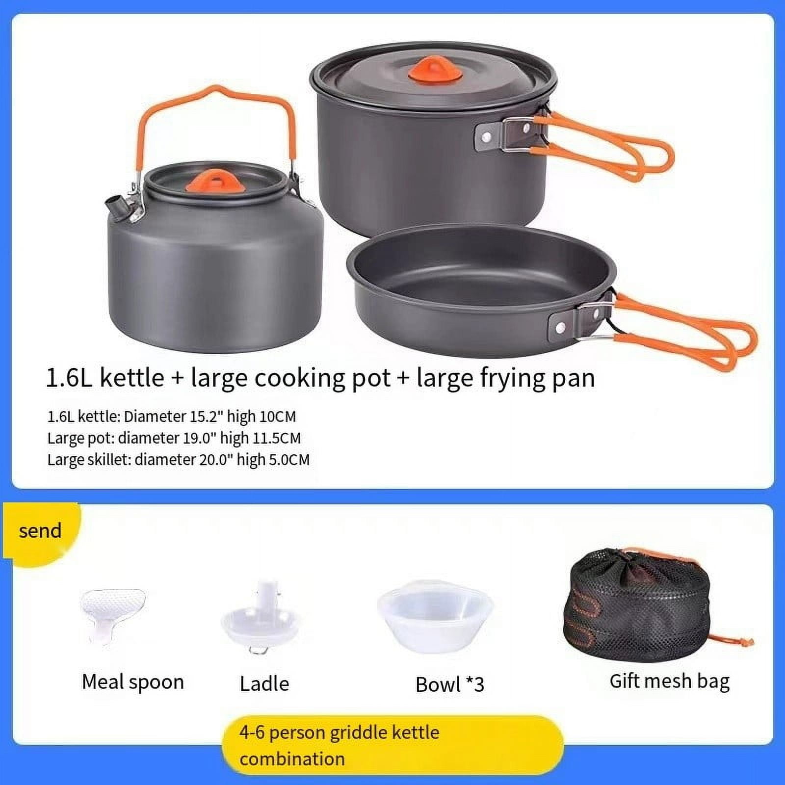 Lylong Camping Cookware Set: Lightweight, Nesting Pots For Outdoor ...