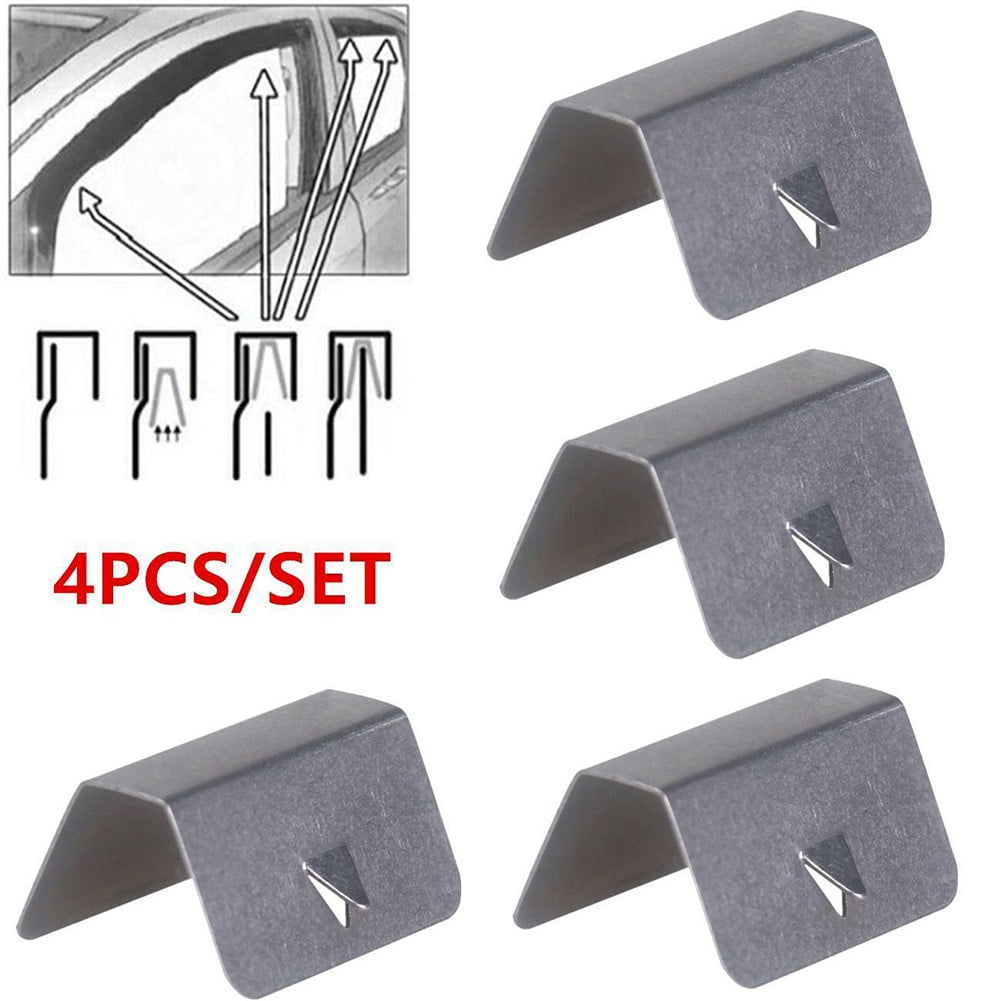Lylong Car Accessories 4X In Channel Wind Rain Deflector Fitting Clips ...