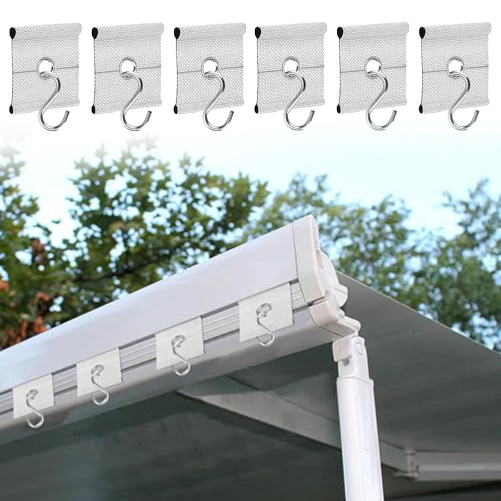 Lylong Car Accessories 6Set Rv Awning Hooks for Piping Rail 5/6 Mm7/8 ...